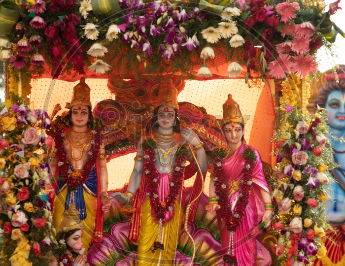 Image of Lord Sri Rama Idols In Procession During Sri Rama Navami Shoba ...