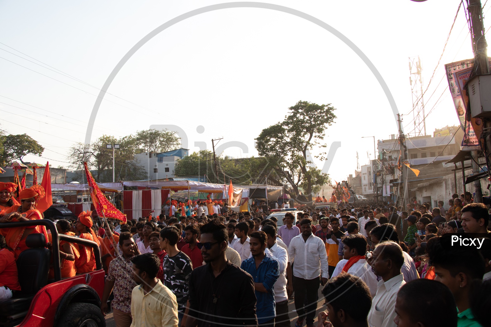 Image of Crowd of Unidentified Devotees Participating in Sri Rama ...