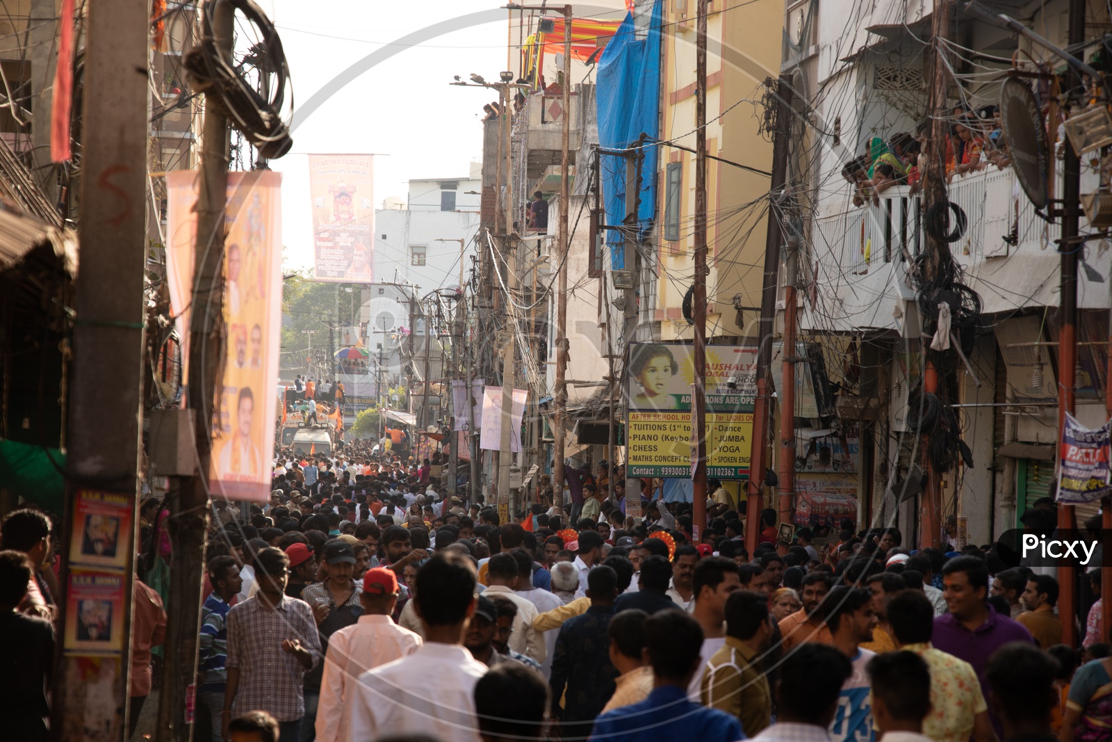 Image of Crowd Of Indian Devotees In Procession of Sri Rama At Shoba ...