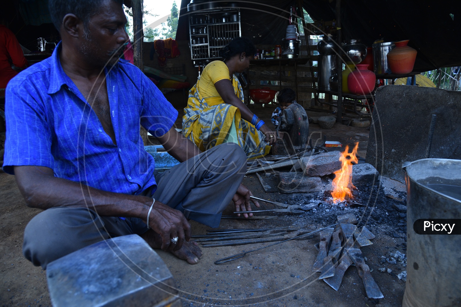 Image of Indian Blacksmith Family-WL737871-Picxy