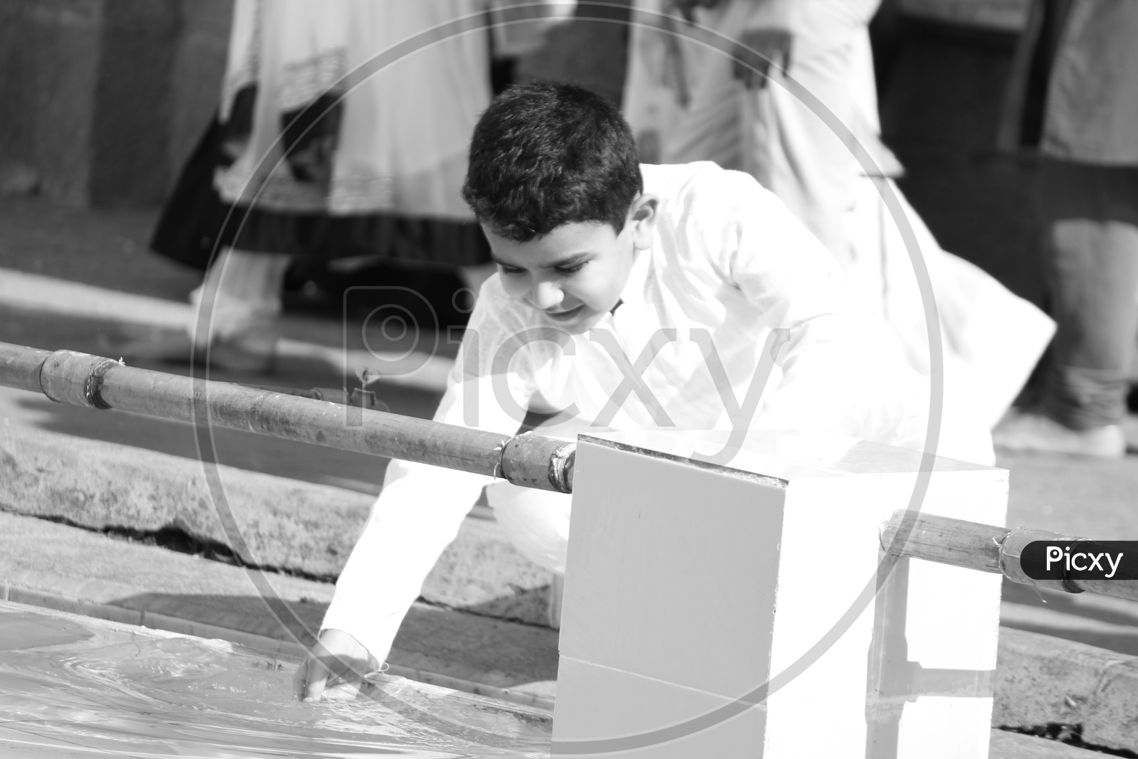 Image of Young Muslim Boy Doing Ritual Cleaning Before Namaz At Mecca ...