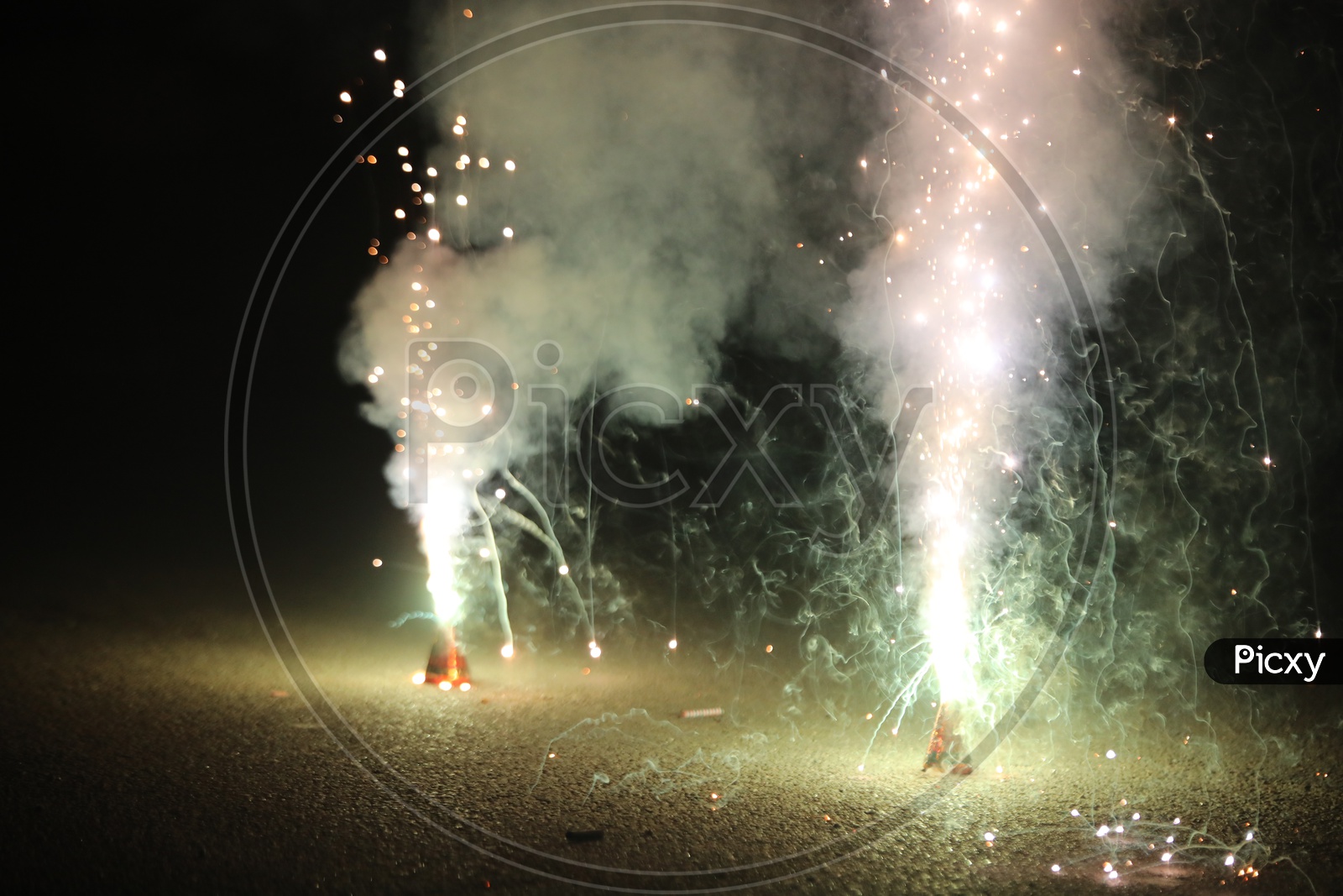 Image of Diwali Celebrations With Firing Crackers In Indian Streets ...