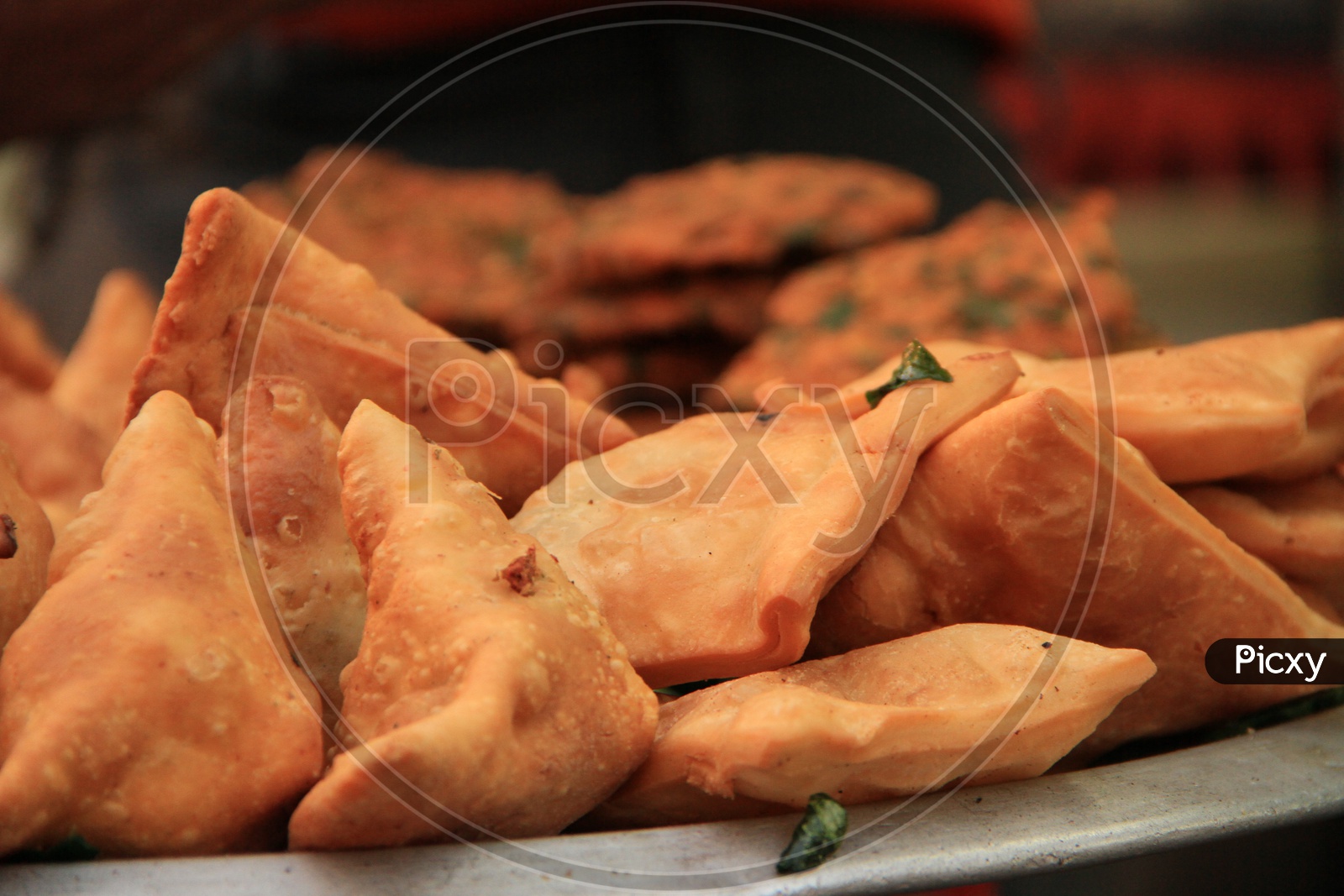 Image of Indian Street Food Samosa In a Street Food Stall-PH409151-Picxy