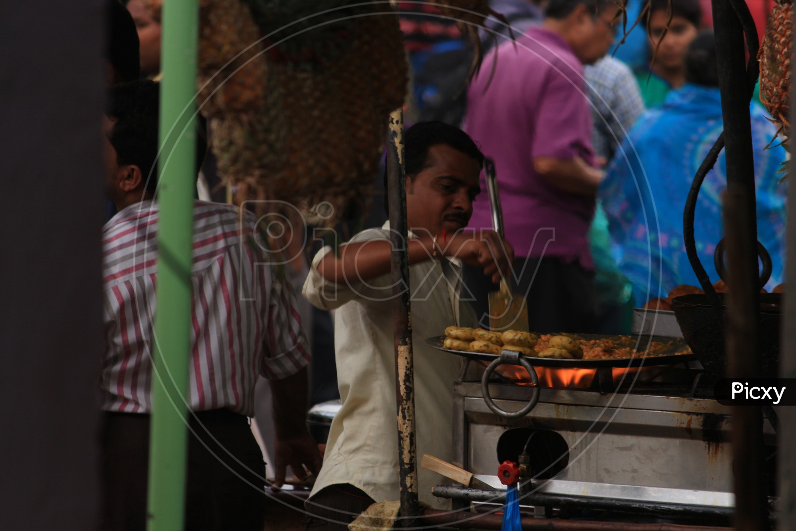 Image of Indian Street Food Chat Or Mashed Potato With Lentils-TQ628564 ...