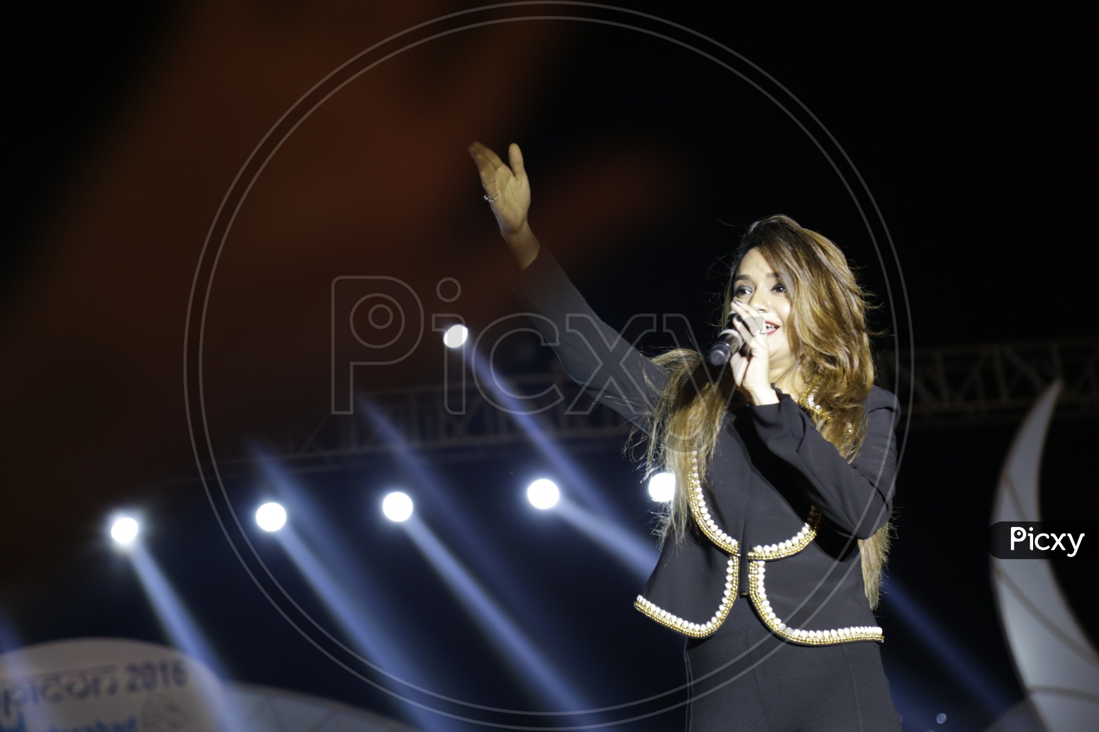 Image of beautiful Girl Performing Live On Stage Singing And Dancing At ...