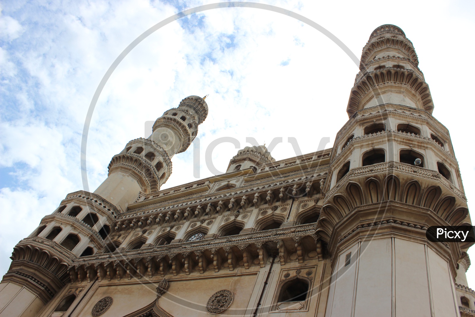 Image of Majestic Charminar With Pillars Composition Over Blue Sky With ...