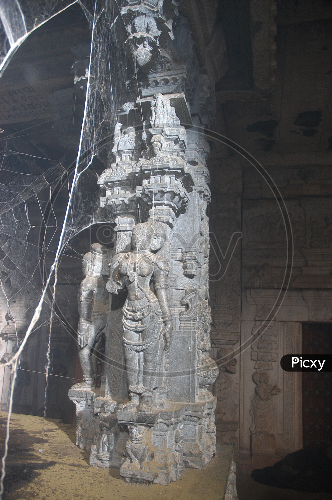 Image of Powdery or Spider Cob Web In an Ancient Hindu Temple-YX840501 ...