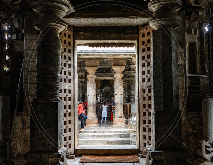 Image of Architecture Of Ancient Hindu Temple With Stone Sculptures And ...