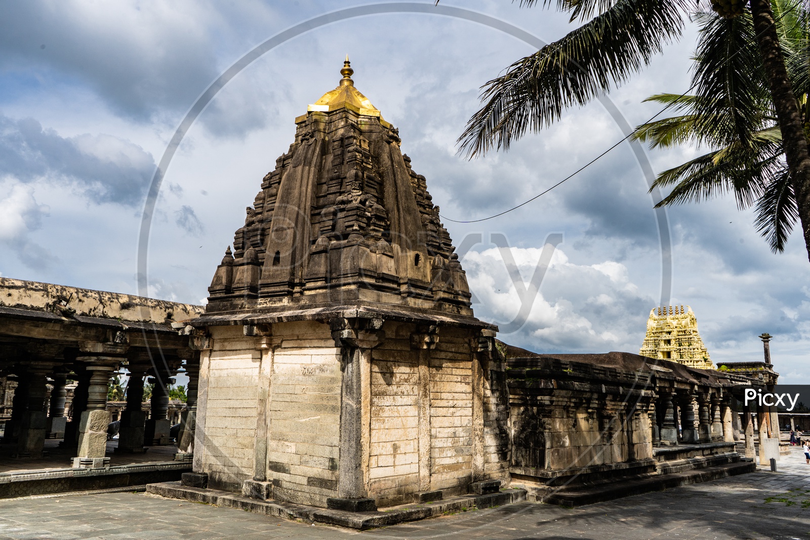 Image of Hindu Temple Shrine Of Belur Chennakeshava Temple With Coconut ...