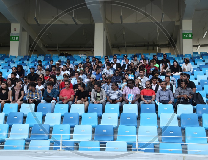 Image of Audience Cheering in Gallery of a Cricket Stadium-QV941170-Picxy
