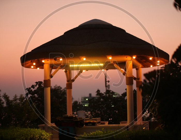 Image of Hut with led light bulbs-DG117117-Picxy