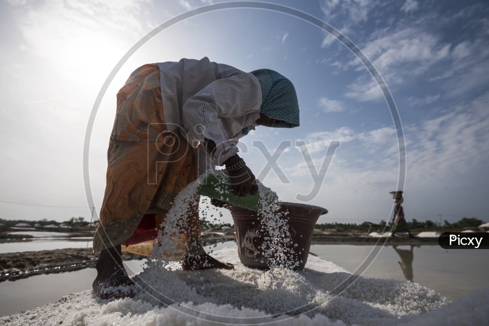 Image of Harvesting Salt in Traditional Way-WG360331-Picxy