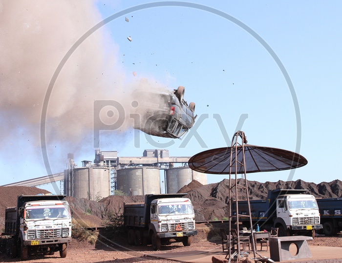 Image of Car Blast Scene in a Movie-DC460970-Picxy