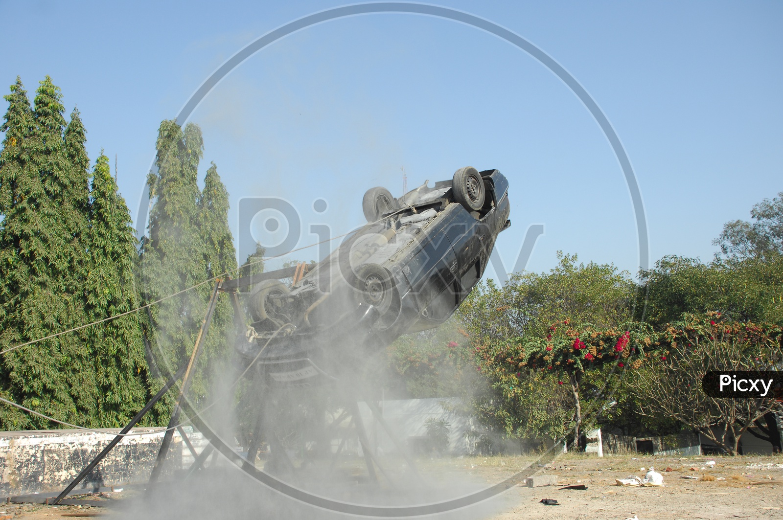 Image of Car Blast Scene in a Movie-DC460970-Picxy