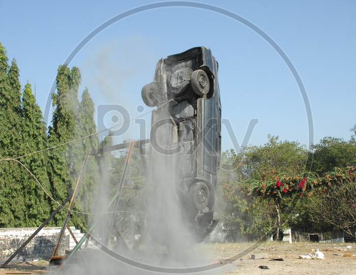 Image of Car Blast Scene Shooting-RK687734-Picxy