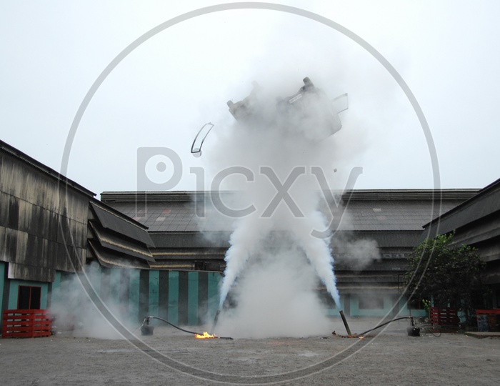 Image of Car Blast Scene Shooting-RK687734-Picxy