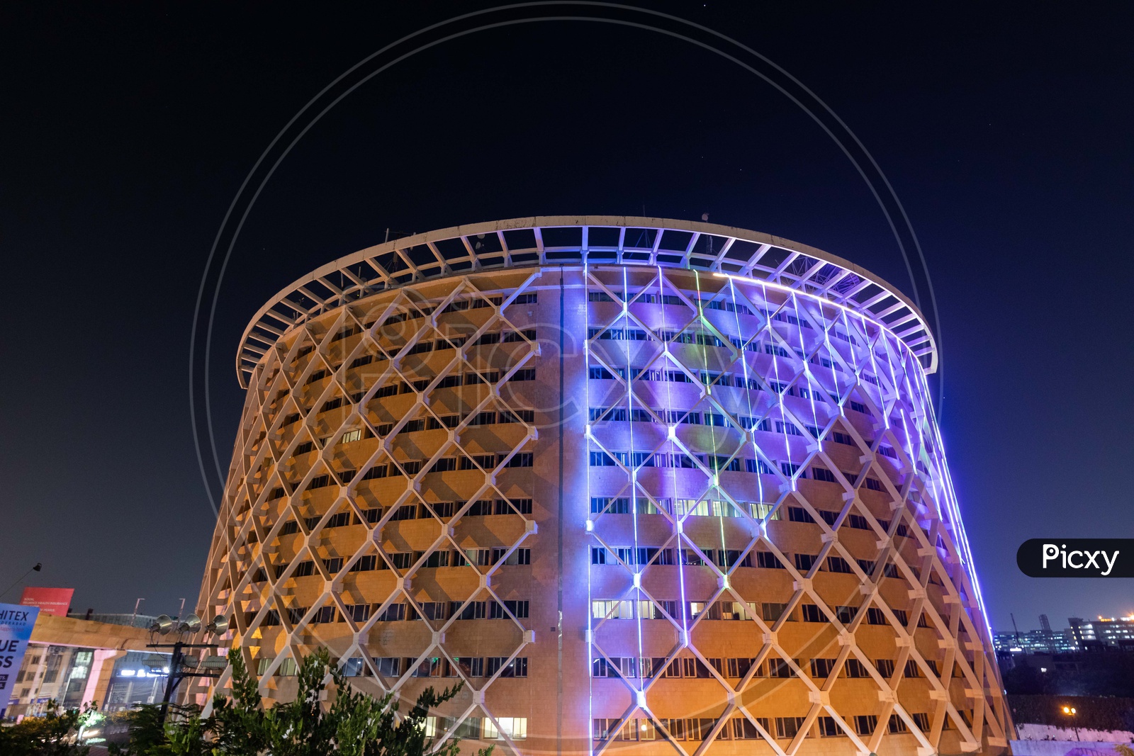 Image of Night View of Cyber Towers-JE761008-Picxy