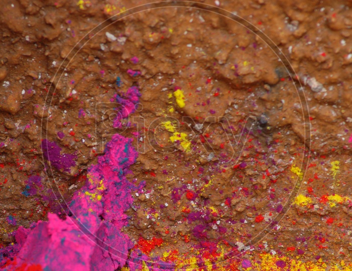 Image of Texture of Holi Colours Fell On Ground-HQ409727-Picxy