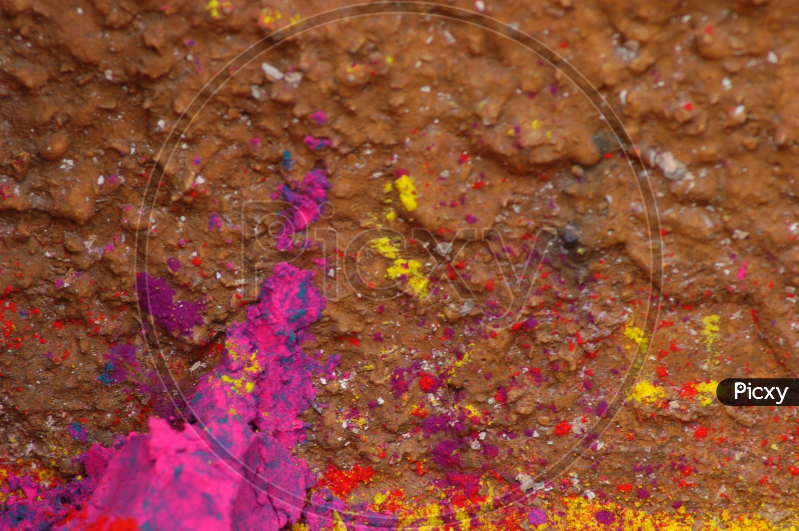 Image of Texture of Holi Colours Fell On Ground-HQ409727-Picxy