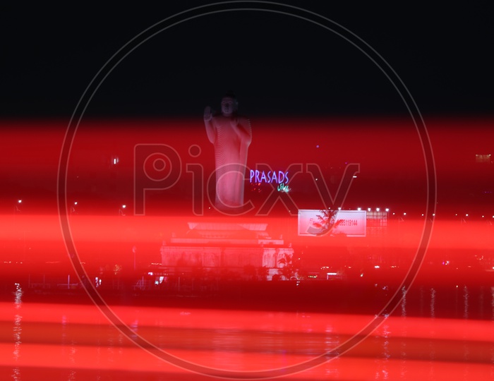 Image of Buddha behind lights-WP761685-Picxy