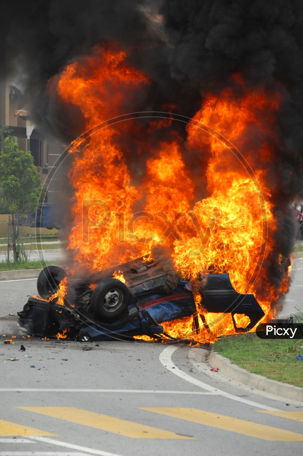 Image of Making of Car blast scene for a movue-EC211200-Picxy