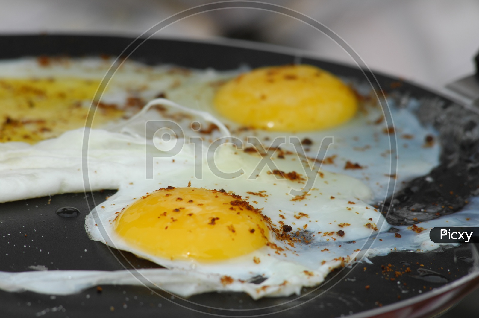 Image of Half Boil Omelette on a Pan-IL535348-Picxy