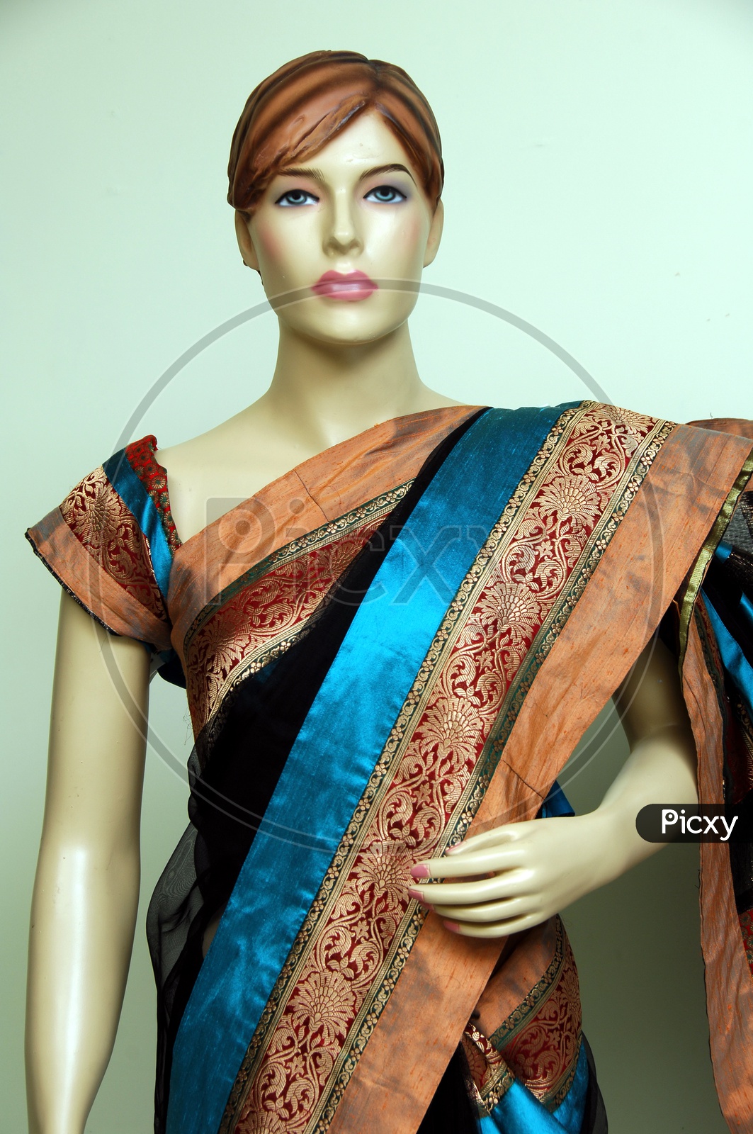 Image of Saree on female mannequin-TS025739-Picxy