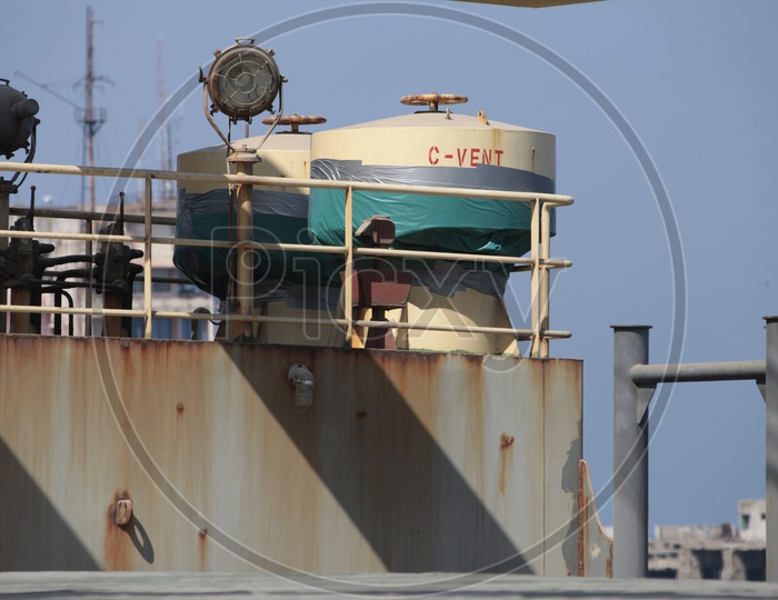 Image of Vents of a ship by the harbour-JF981493-Picxy