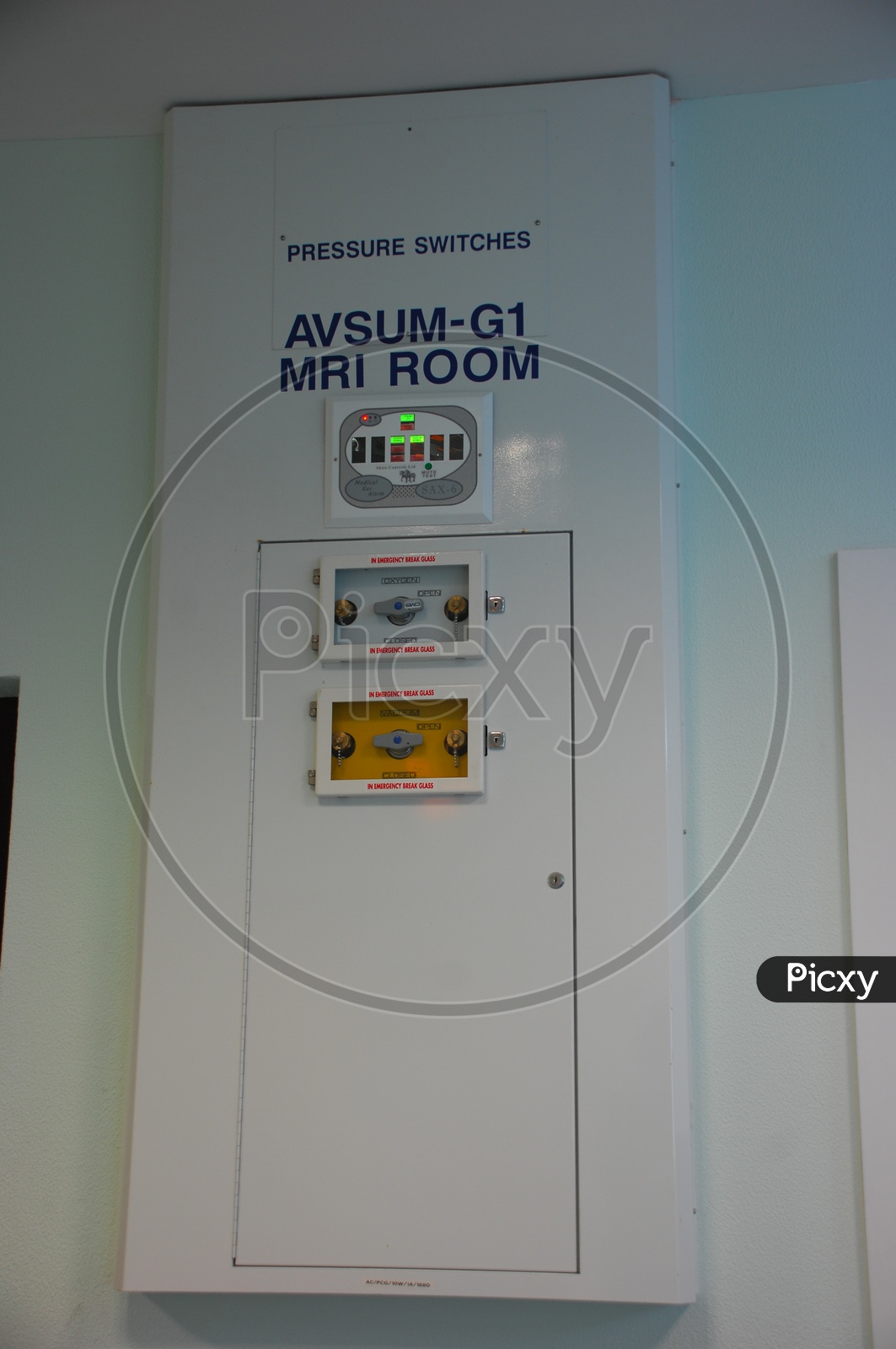Image of Electric Switch Boards Of MRI Room-XH179706-Picxy