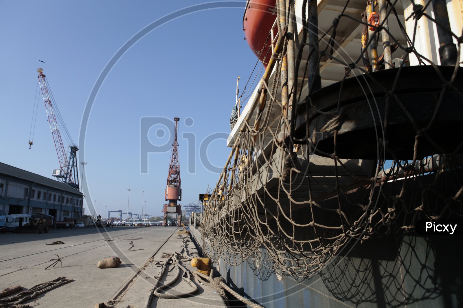 Image of A View Of Ships Anchored In Port Berths-BO233217-Picxy