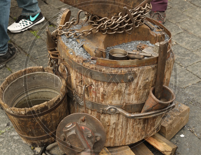 Image of Machine made of wood and iron-YX979717-Picxy