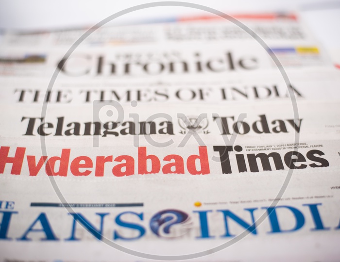 Image of Indian English Daily Newspapers Headers Closeup Shot-SZ429391 ...