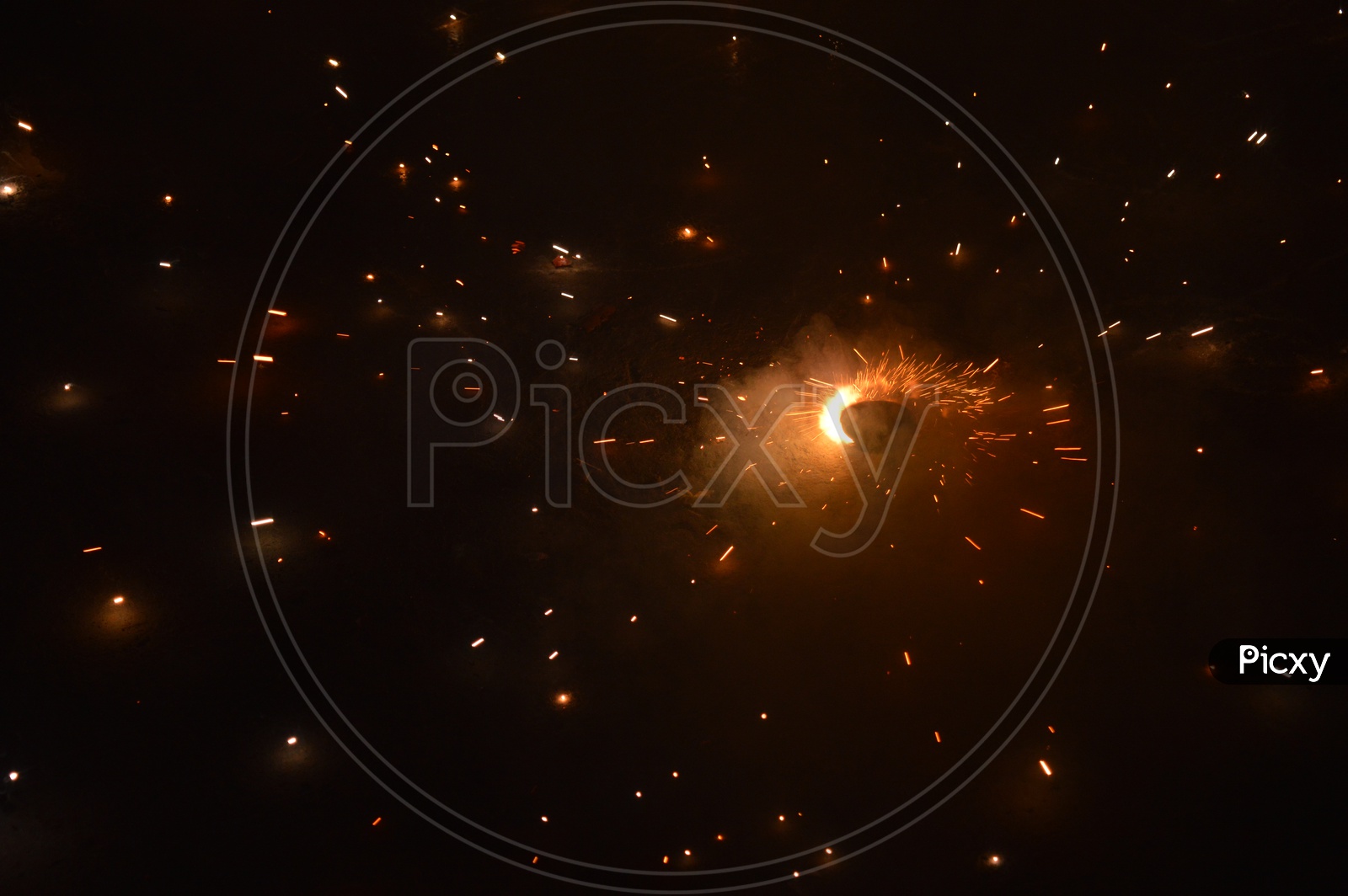 Image of Indians Celebrating Diwali By Firing Crackers on Streets on a ...