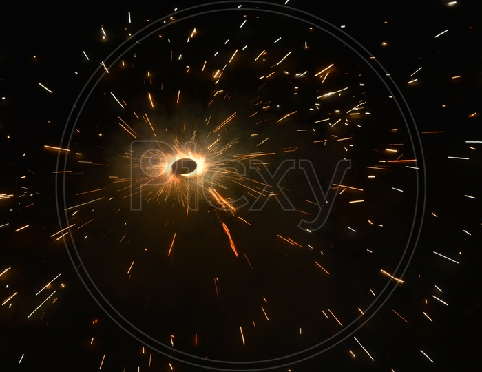 Image of Indians Celebrating Diwali By Firing Crackers on Streets on a ...