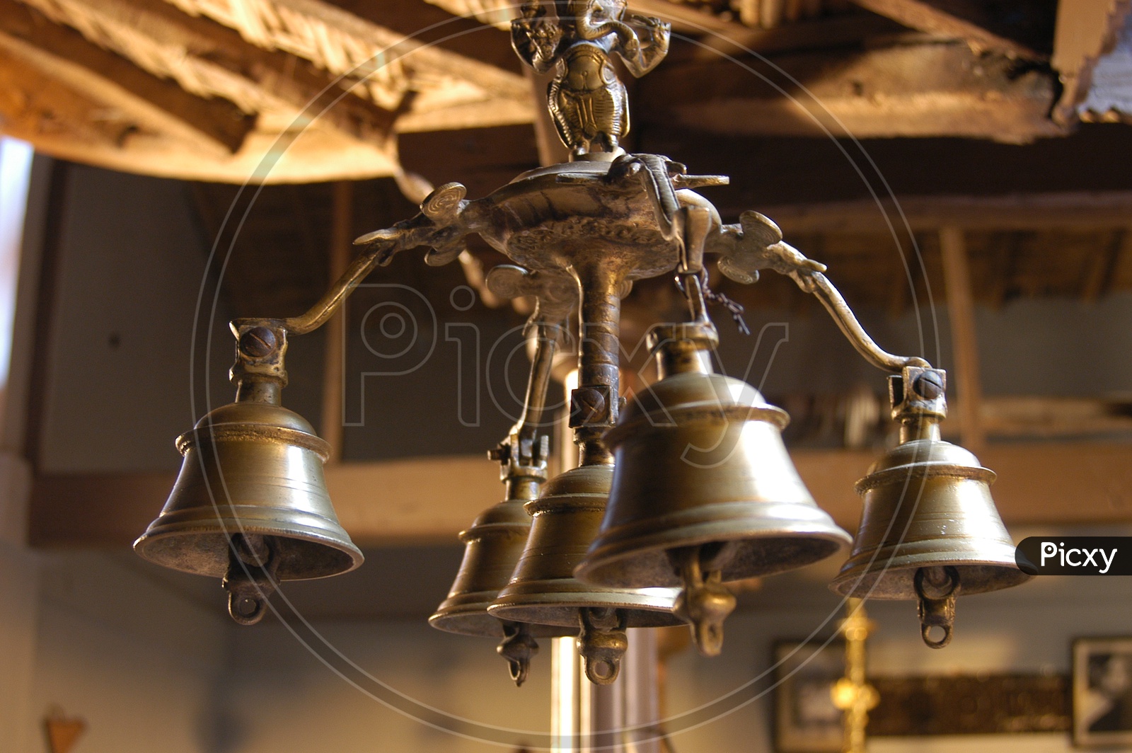 Image of Metal bells in a temple-FG806706-Picxy