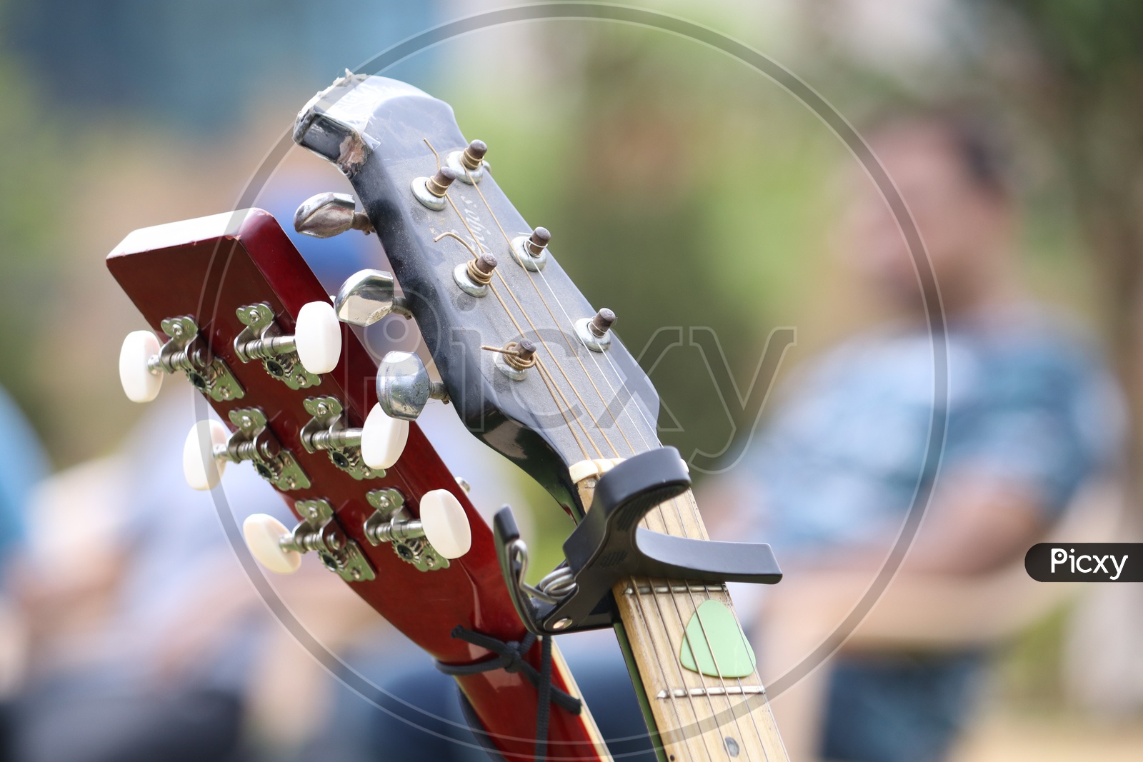 Image of Guitars Composition Shot With The String Adjusting Nodes ...