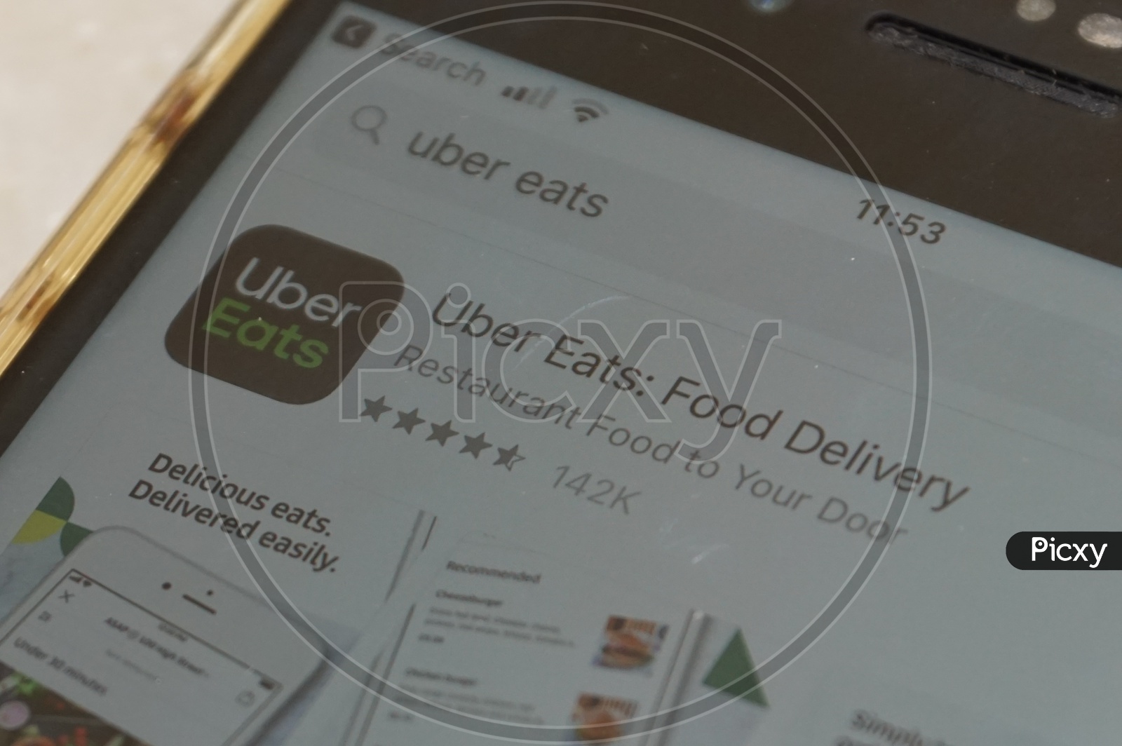 Image of Uber Eats Food Delivery app on Mobile Screen-DP241593-Picxy