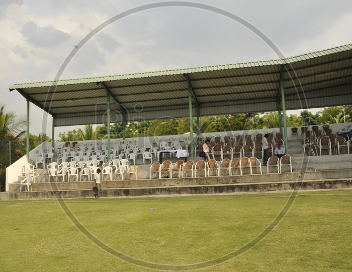 Image of Seating arrangement of audience in a cricket ground-DZ831022-Picxy