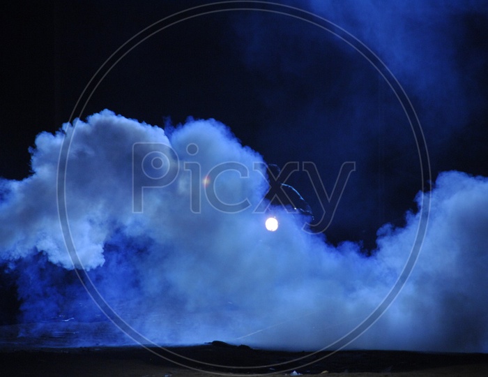 Image of Heavy colourful smoke during the night-IJ139800-Picxy