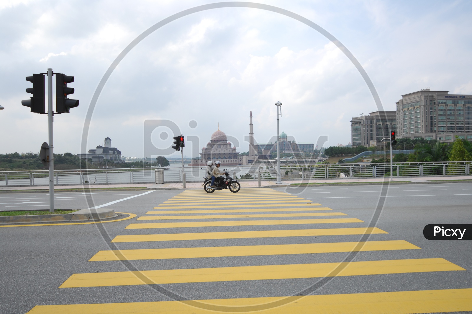 Image of Yellow Zebra Pedestrian Crossing walk-DE704697-Picxy