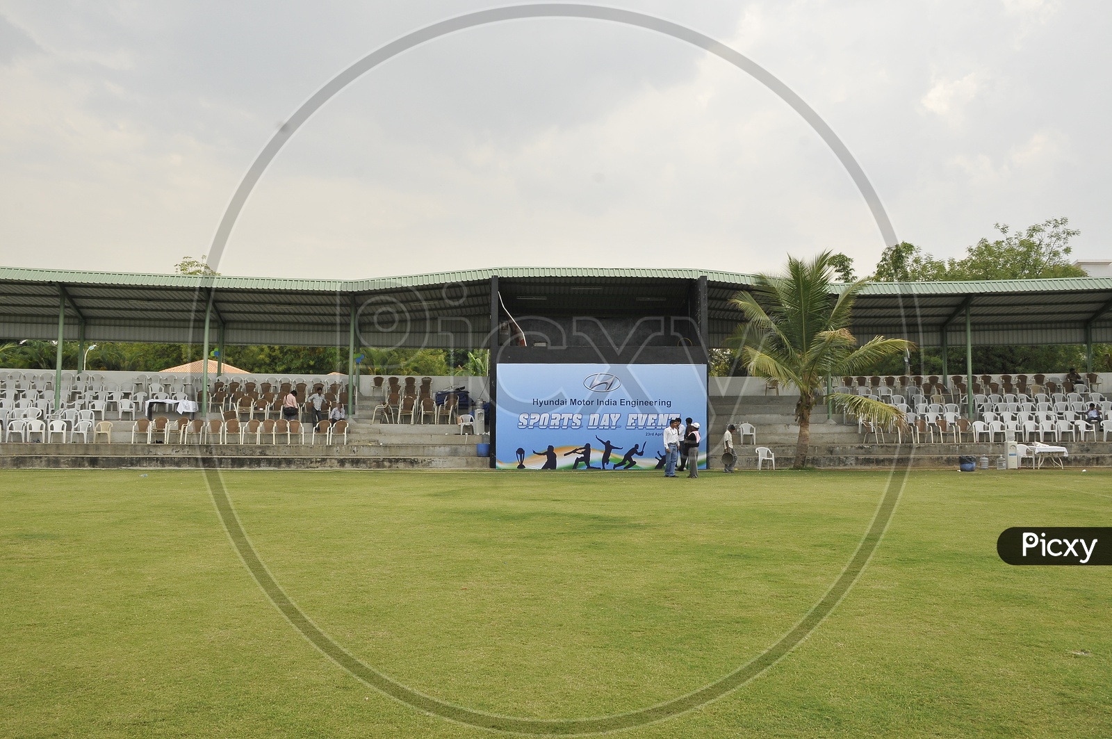Image of Seating arrangement of audience in the cricket ground-JJ015255 ...