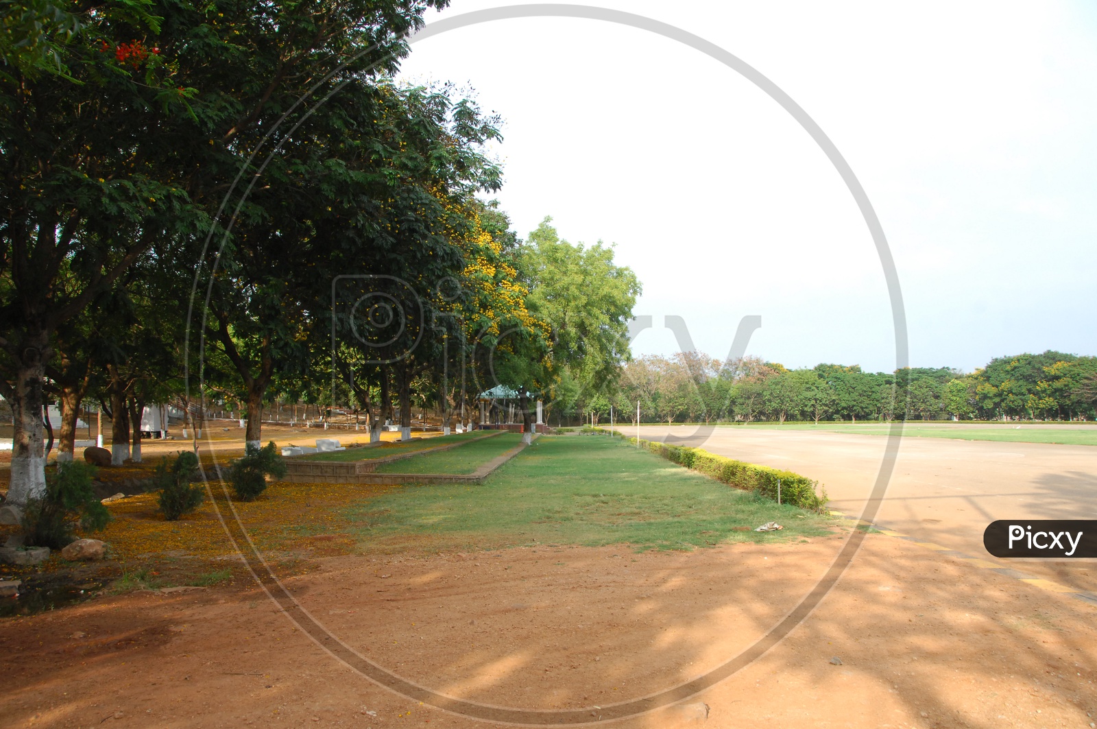 Image of View of the lawn alongside the empty ground-EG573557-Picxy