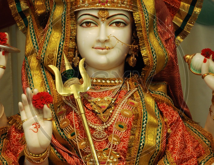 Image of Eyes of Indian Hindu Goddess Statue-LB070090-Picxy