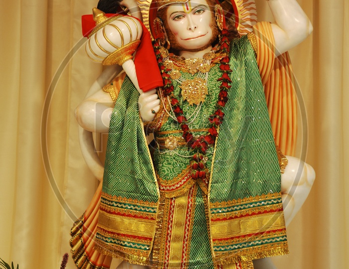 Image of Decorated Hindu God Lord Anjaneya Statue-MR086602-Picxy