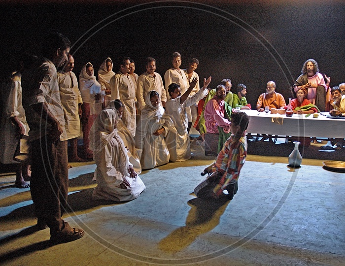 Image of People playing a Christian skit-IR802519-Picxy