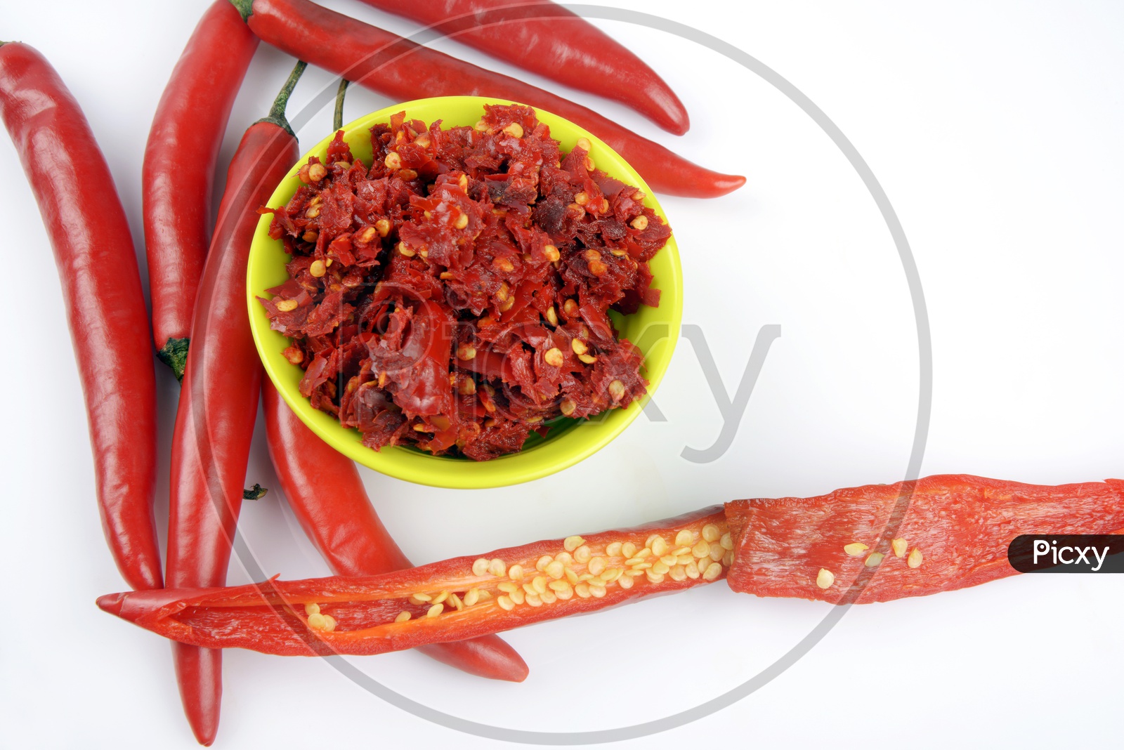 Image of Red chilli chutney, Commonly known as Thecha in Maharashtra ...