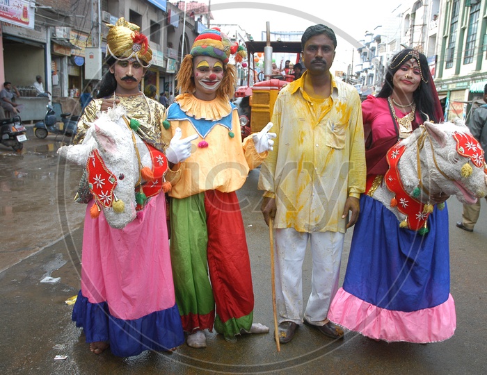 Image of Indian people in Getup at a carnival-PO077309-Picxy