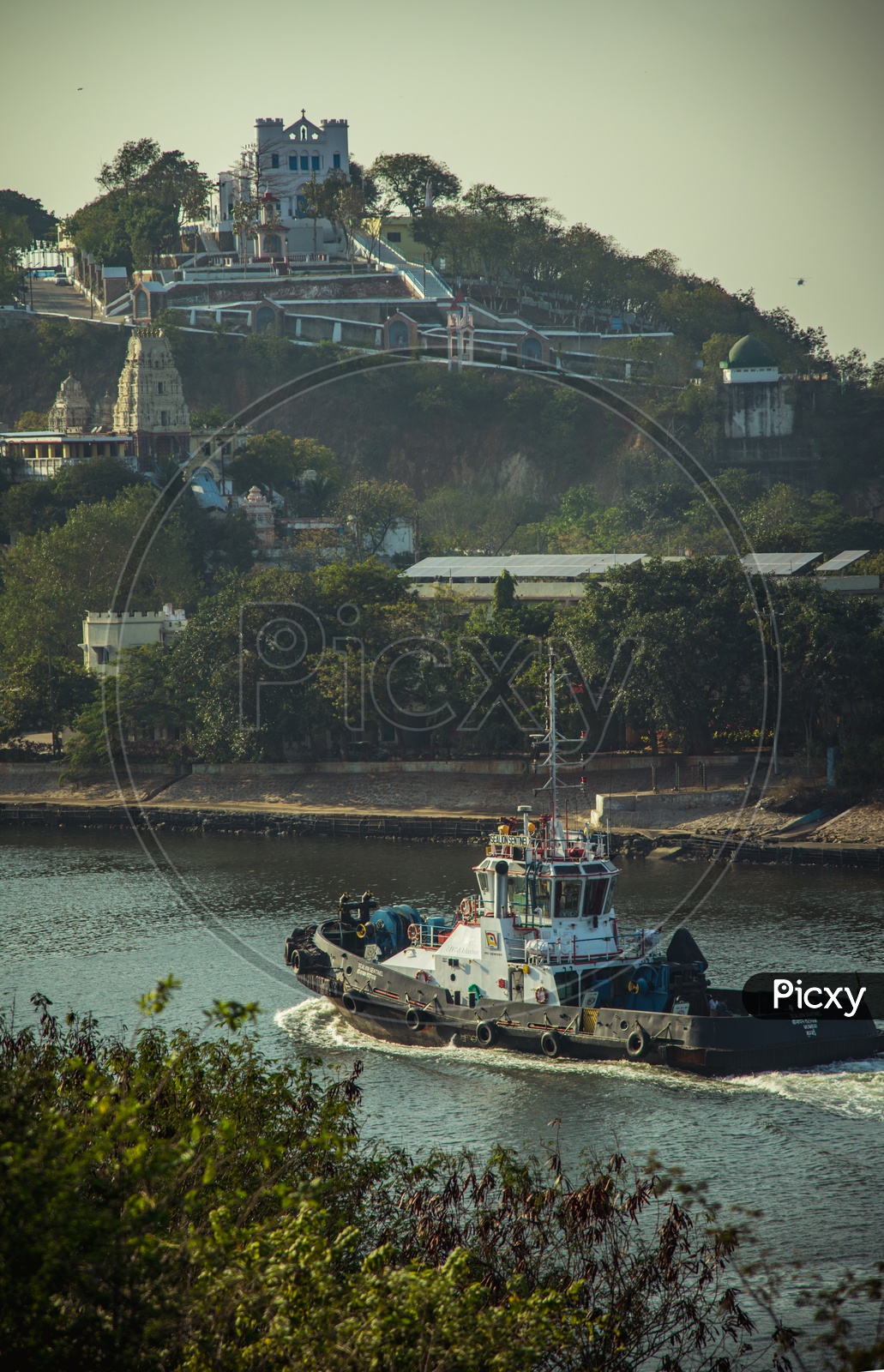 Image of Steamer Boats On the Back Waters To Sea At Port Area In ...