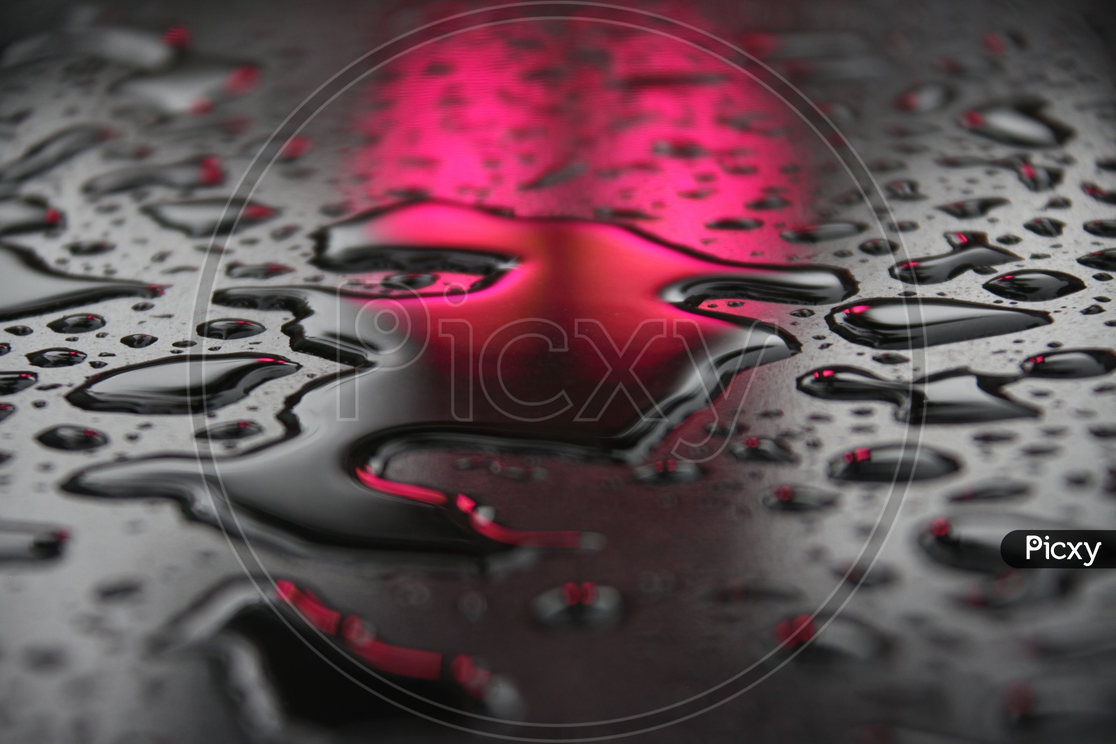 Image of Water droplets pink and dark abstract background-CD605674-Picxy