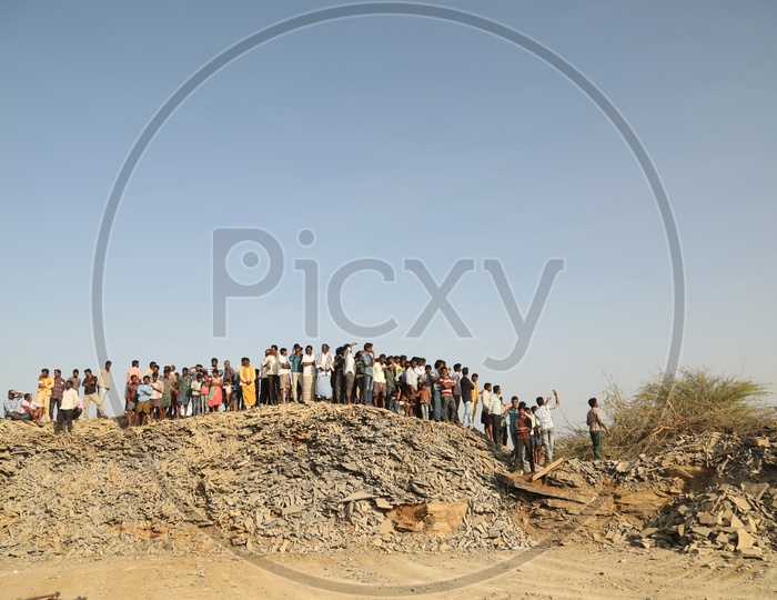 Image of People on the top of the Black stone mining area-VM168645-Picxy
